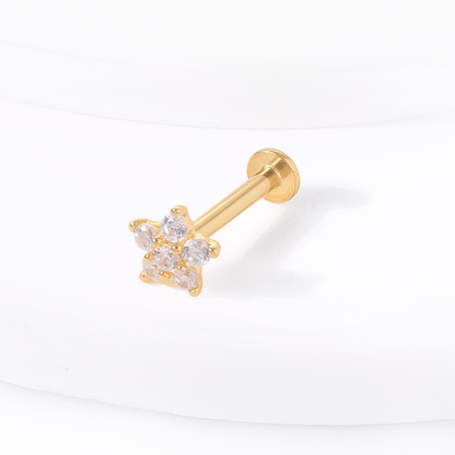 14K Gold|Internally Threaded|Body Piercing|Navel Ring - GPF Jewelry