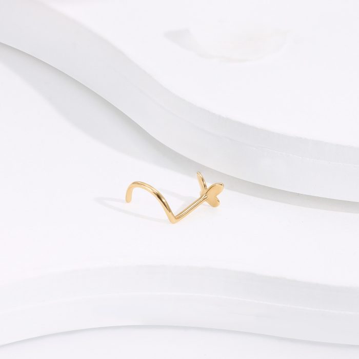 14K Solid Gold|Butterfly Nose Ring - GPF Jewelry