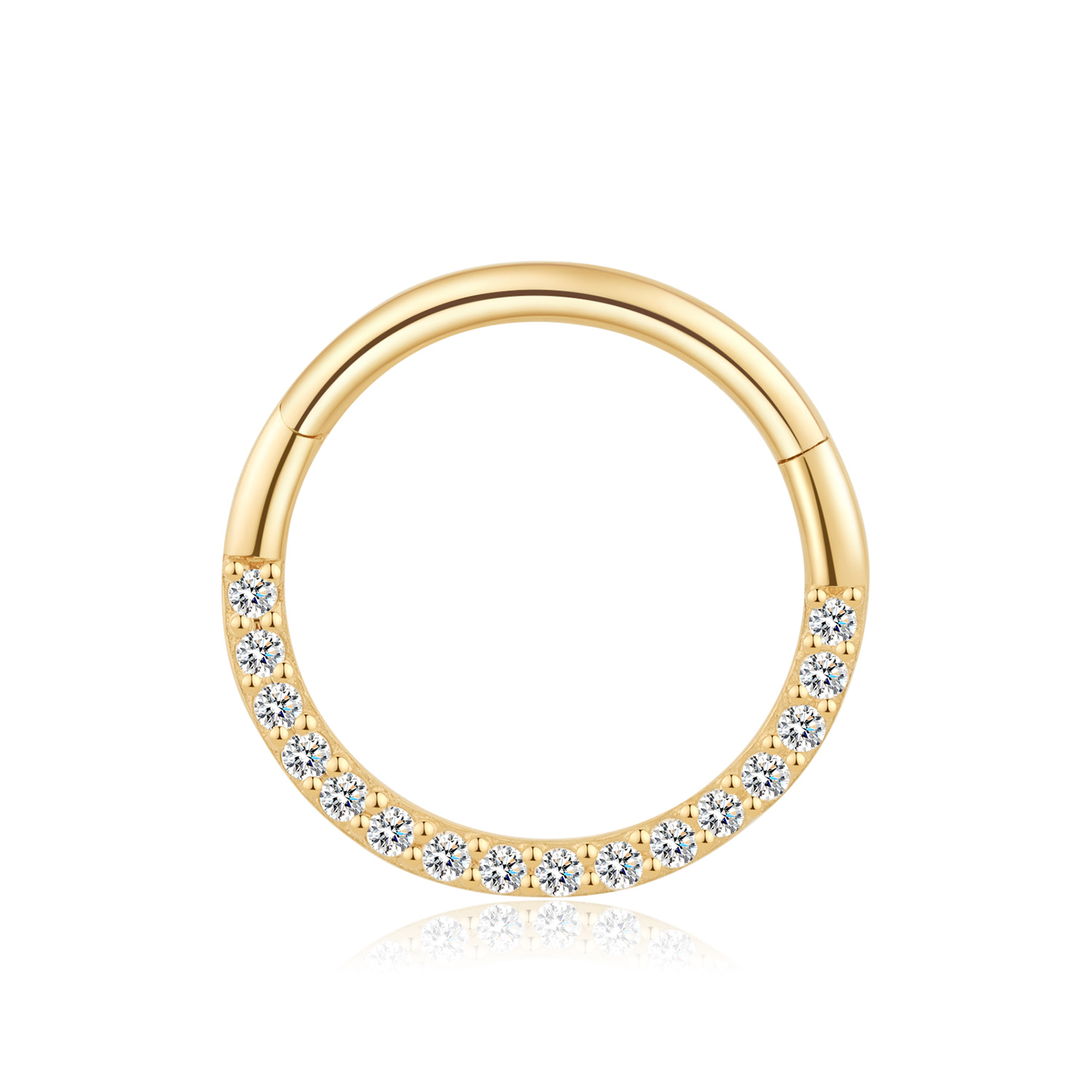 14K Gold|Hinged Segment Ring|Gold Piercing Wholesale - GPF Jewelry