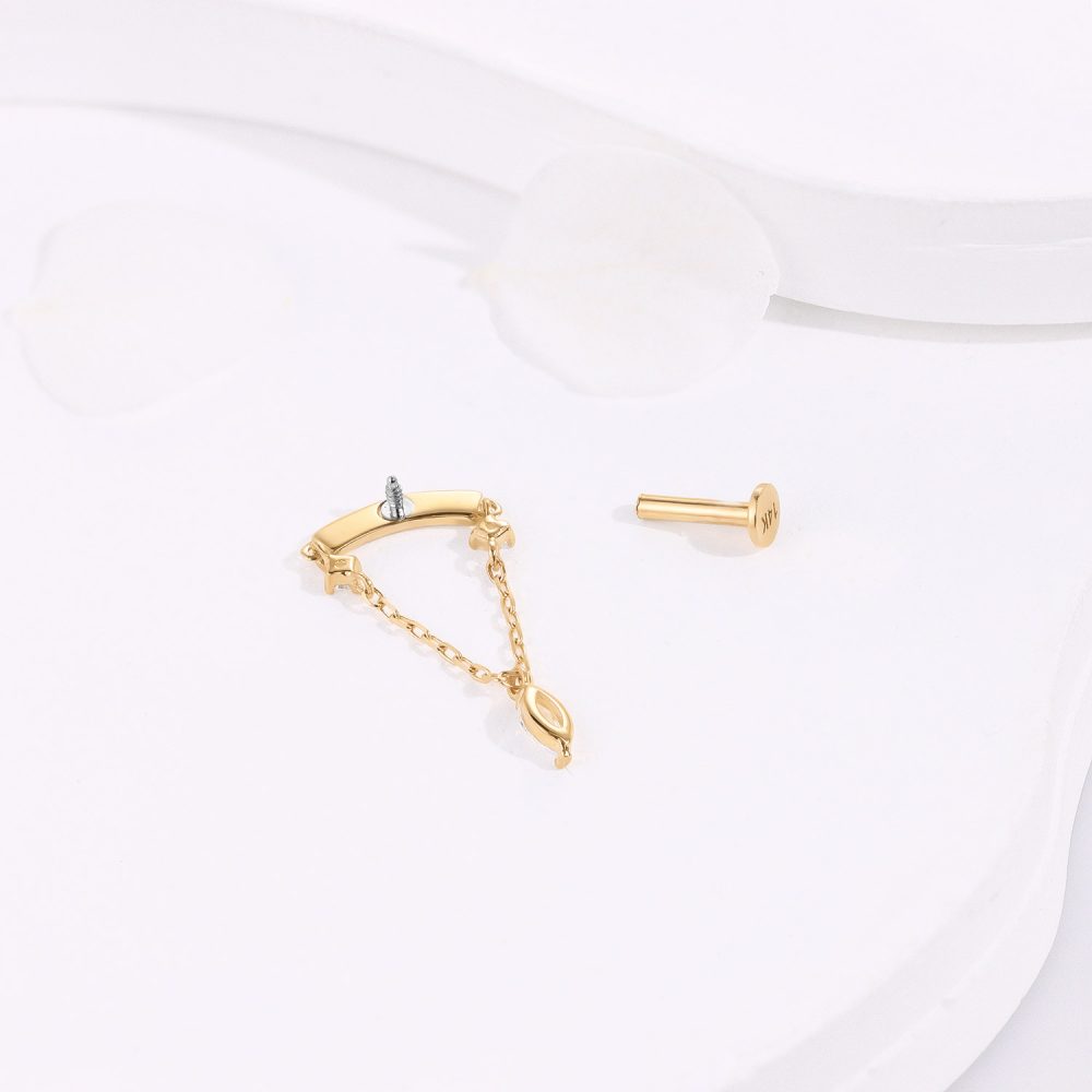 14K Solid Gold |Internally Threaded|Piercing Jewelry Factory - GPF Jewelry